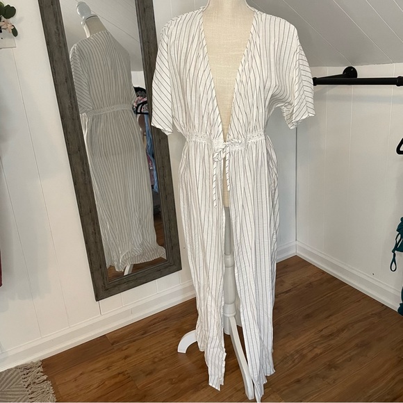 Jackets & Coats | Baileys Blossoms Striped Duster | Poshmark